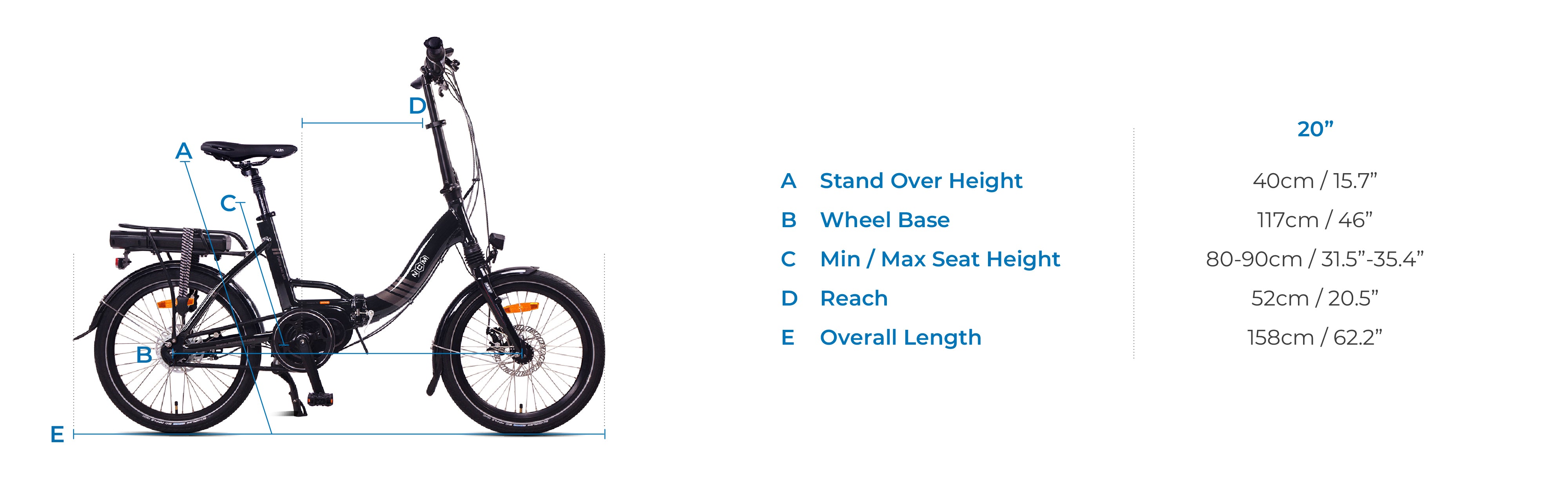 NCM Paris Max N8R - Folding E-Bike with Mid Drive Motor