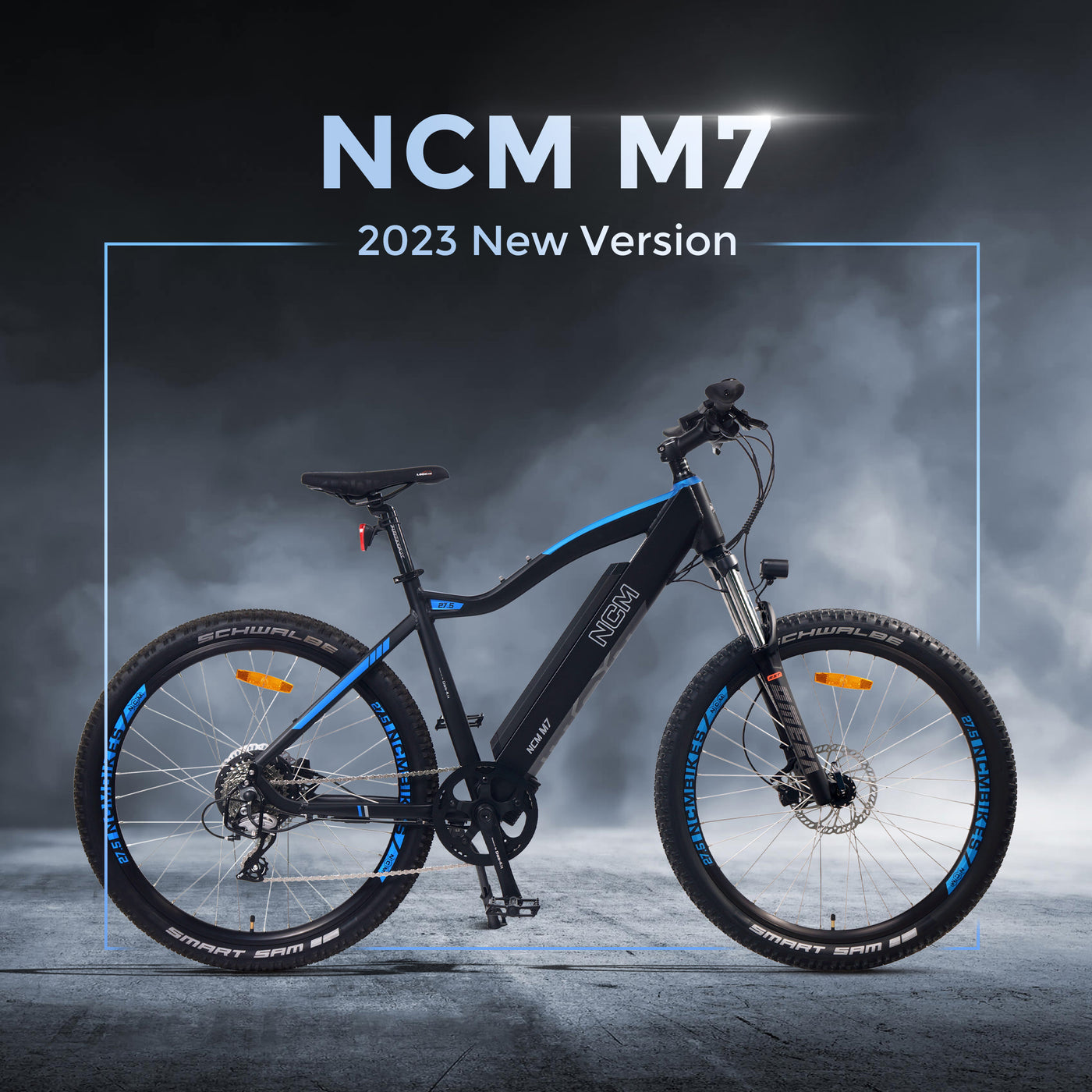 NCM M7 Electric Mountain Bike | Includes Free Helmet & Lock