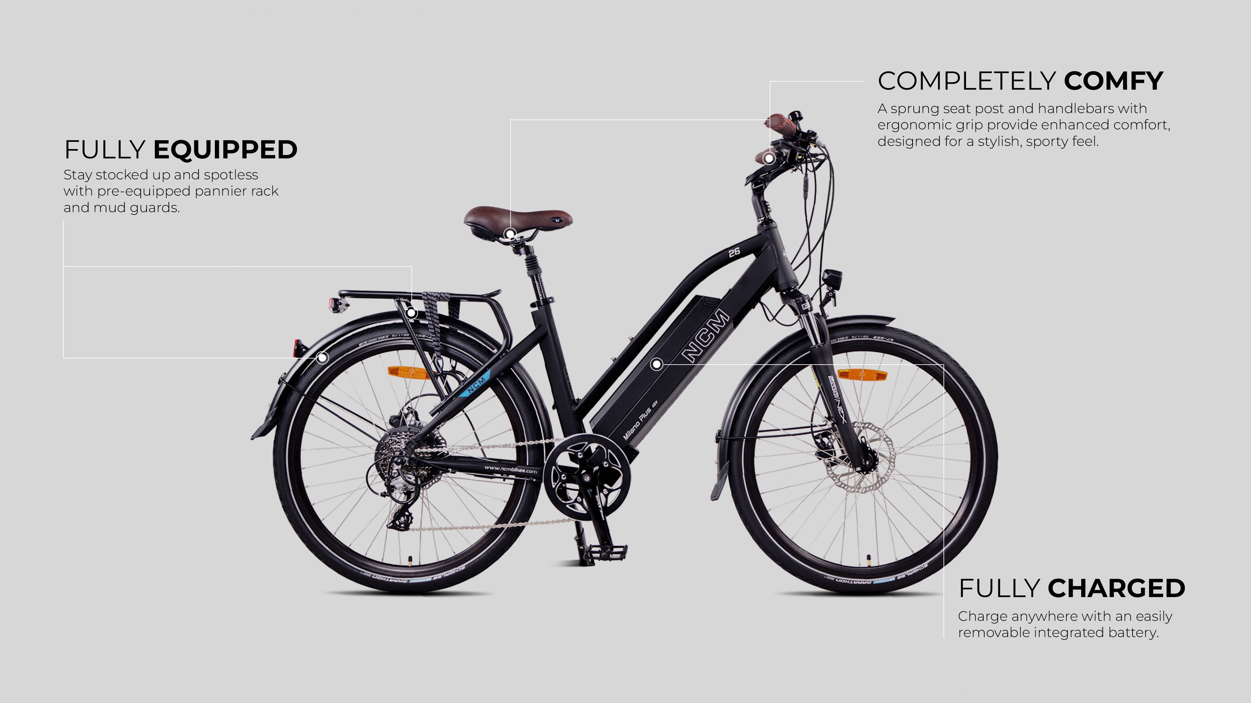 NCM Milano Plus - Step Thru Trekking E-Bike